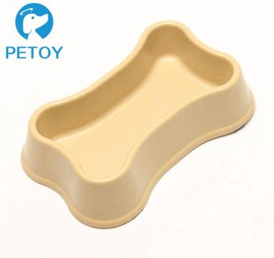 China Bone Shape Bio Bamboo Cat Bowl Anti Skid 20x12.5x4.3cm 150g Biodegradable Pet Feeding Bowl for sale
