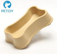 China Bone Shape Bio Bamboo Cat Bowl Anti Skid 20x12.5x4.3cm 150g Biodegradable Pet Feeding Bowl for sale