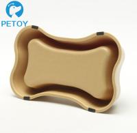 China Bone Shape Bio Bamboo Cat Bowl Anti Skid 20x12.5x4.3cm 150g Biodegradable Pet Feeding Bowl for sale