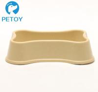 China Bone Shape Bio Bamboo Cat Bowl Anti Skid 20x12.5x4.3cm 150g Biodegradable Pet Feeding Bowl for sale