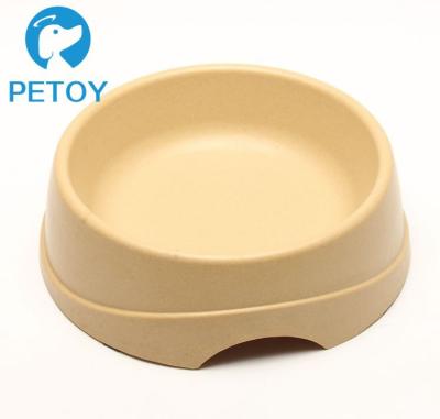 China Round Non Slip Bamboo Dog Bowl Feeder 335g Custom Color Eco Friendly Pet Dish for sale