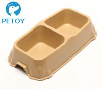 China Biodegradable Bamboo Fiber Pet Bowl 17x31.5x6.5cm Dog Cat Food Water Dish for sale