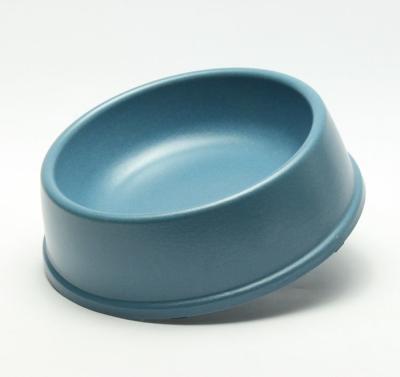 China Blue Commercial Bamboo Pet Bowl Non Skid Dog Feeder OEM Service S M L 15x5CM 22x6.5CM 24x7CM for sale