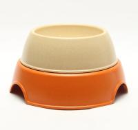China Round Bamboo Fiber Slow Feeder Dog Bowl Custom Size 16cm to 25cm for sale