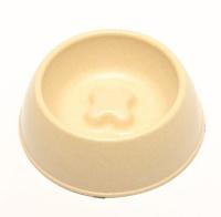 China Round Bamboo Fiber Slow Feeder Dog Bowl Custom Size 16cm to 25cm for sale