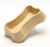 China Biodegradable Bamboo Fiber Bone Shaped Cat and Dog Food Water Bowl 18x9.5x4.5cm for sale