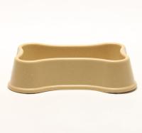 China Biodegradable Bamboo Fiber Bone Shaped Cat and Dog Food Water Bowl 18x9.5x4.5cm for sale