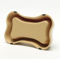 China Biodegradable Bamboo Fiber Bone Shaped Cat and Dog Food Water Bowl 18x9.5x4.5cm for sale