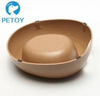 China Portable Bio Bamboo Fiber Pet Bowl Custom Size Eco Friendly Dishwasher Safe for sale