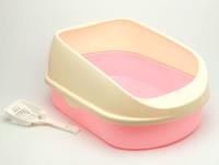 China Indoor Cleaning Pet Cat Litter Box , Plastic Cat Litter Container Easy Use for sale