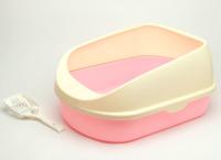 China Indoor Cleaning Pet Cat Litter Box , Plastic Cat Litter Container Easy Use for sale