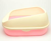 China Indoor Cleaning Pet Cat Litter Box , Plastic Cat Litter Container Easy Use for sale