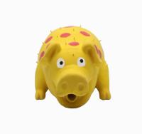 China Customized Pig Pattern Latex Pet Toys for Dog Squeeze Grunting Sound Play 22cm for sale