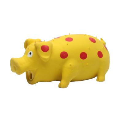 China Non Toxic Pet Squeaky Rubber Duck Dog Toy Pig Latex Rubber Chicken 22cm for sale