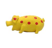 China Custom Color Latex Rubber Squeaky Dog Toy 15cm Durable Pet Pig Toy OEM for sale