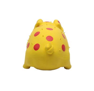 China Custom Color Latex Rubber Squeaky Dog Toy 15cm Durable Pet Pig Toy OEM for sale