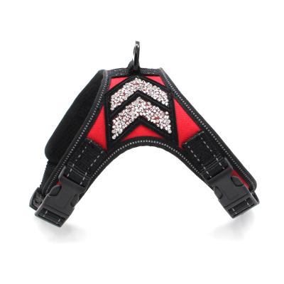 China Reflective Soft Pet Harness Lightweight No Pull Dog Harness Sizes S M L XL Custom Color for sale