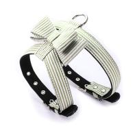 China Striped Style Dog Collars And Leashes Fully Adjustable Safe For Dog Walk for sale