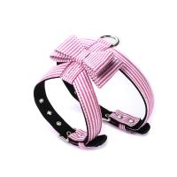 China Striped Style Dog Collars And Leashes Fully Adjustable Safe For Dog Walk for sale