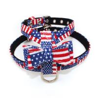 China Country Flags Pattern Baby Dog Harness Set Soft Fiber No Pull Easy Control for sale