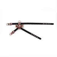 China No Pull Leather Dog Walking Training Harness with Bow Floral Design S M L for sale