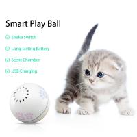 China Random Rolling USB Charging Smart Cat Fetching Ball ABS Material 320mAh Capacity for sale