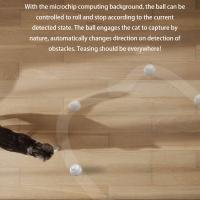 China Random Rolling USB Charging Smart Cat Fetching Ball ABS Material 320mAh Capacity for sale