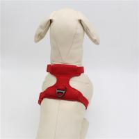 China Adjustable Dog Harness Set with Leash Fiber PU Pet Collar S-XL 38-55g for sale