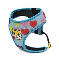 China Small Dog Lift Harness Fiber PU Chest 36-44cm Neck 33-39cm Durable Pet Safety Harness for sale