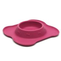 China Custom Silicone Pet Bowl Feeder 21cm 200g Non-Skid Eco-Friendly Cat Dog Dish for sale