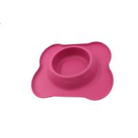 China Custom Silicone Pet Bowl Feeder 21cm 200g Non-Skid Eco-Friendly Cat Dog Dish for sale