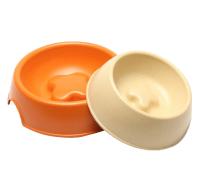 China Eco Friendly Anti Skid Natural Straw Plastic Slow Feed Dog Bowl 22cm for sale