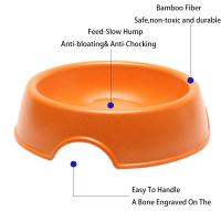 China Eco Friendly Anti Skid Natural Straw Plastic Slow Feed Dog Bowl 22cm for sale