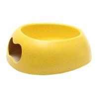 China Biodegradable Bamboo Fiber Pet Bowl Non Skid Dog Feeder 18x9.5x4.5cm Eco Friendly for sale
