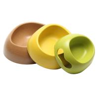 China Biodegradable Bamboo Fiber Pet Bowl Non Skid Dog Feeder 18x9.5x4.5cm Eco Friendly for sale
