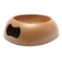 China Biodegradable Bamboo Fiber Pet Bowl Non Skid Dog Feeder 18x9.5x4.5cm Eco Friendly for sale