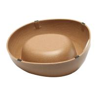 China Biodegradable Bamboo Fiber Pet Bowl Non Skid Dog Feeder 18x9.5x4.5cm Eco Friendly for sale