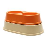 China Round Biodegradable Bamboo Dog Water Bowl Non Slip Eco Friendly 17cm 125g for sale