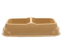 China Biodegradable Bamboo Fiber Dog Cat Food Bowls 17x31.5x6.5cm Easy Clean Non-Skid for sale