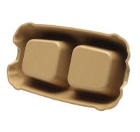 China Biodegradable Bamboo Fiber Dog Cat Food Bowls 17x31.5x6.5cm Easy Clean Non-Skid for sale