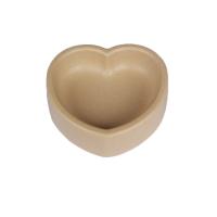 China Heart Shaped Dog and Cat Bowl 16.5cm Bamboo Fiber Unbreakable Eco Friendly Pet Feeder for sale