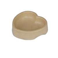 China Heart Shaped Dog and Cat Bowl 16.5cm Bamboo Fiber Unbreakable Eco Friendly Pet Feeder for sale