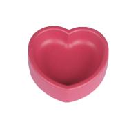 China Heart Shaped Dog and Cat Bowl 16.5cm Bamboo Fiber Unbreakable Eco Friendly Pet Feeder for sale