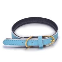China Soft Comfortable Buckle Dog Collars Leather Dog Collars Customized Color for sale