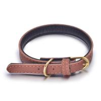 China Soft Comfortable Buckle Dog Collars Leather Dog Collars Customized Color for sale