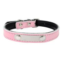 China Custom Number Printed Durable Pet Dog Collar with Stainless Steel Name Tag 20-38cm for sale