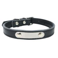 China Custom Number Printed Durable Pet Dog Collar with Stainless Steel Name Tag 20-38cm for sale