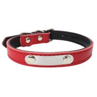 China Custom Number Printed Durable Pet Dog Collar with Stainless Steel Name Tag 20-38cm for sale