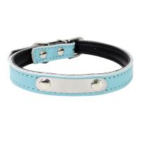 China Custom Number Printed Durable Pet Dog Collar with Stainless Steel Name Tag 20-38cm for sale