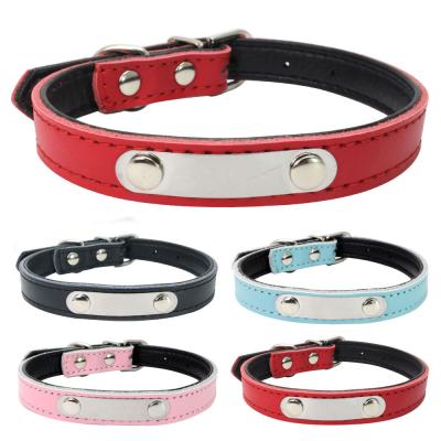 China Custom Number Printed Durable Pet Dog Collar with Stainless Steel Name Tag 20-38cm for sale